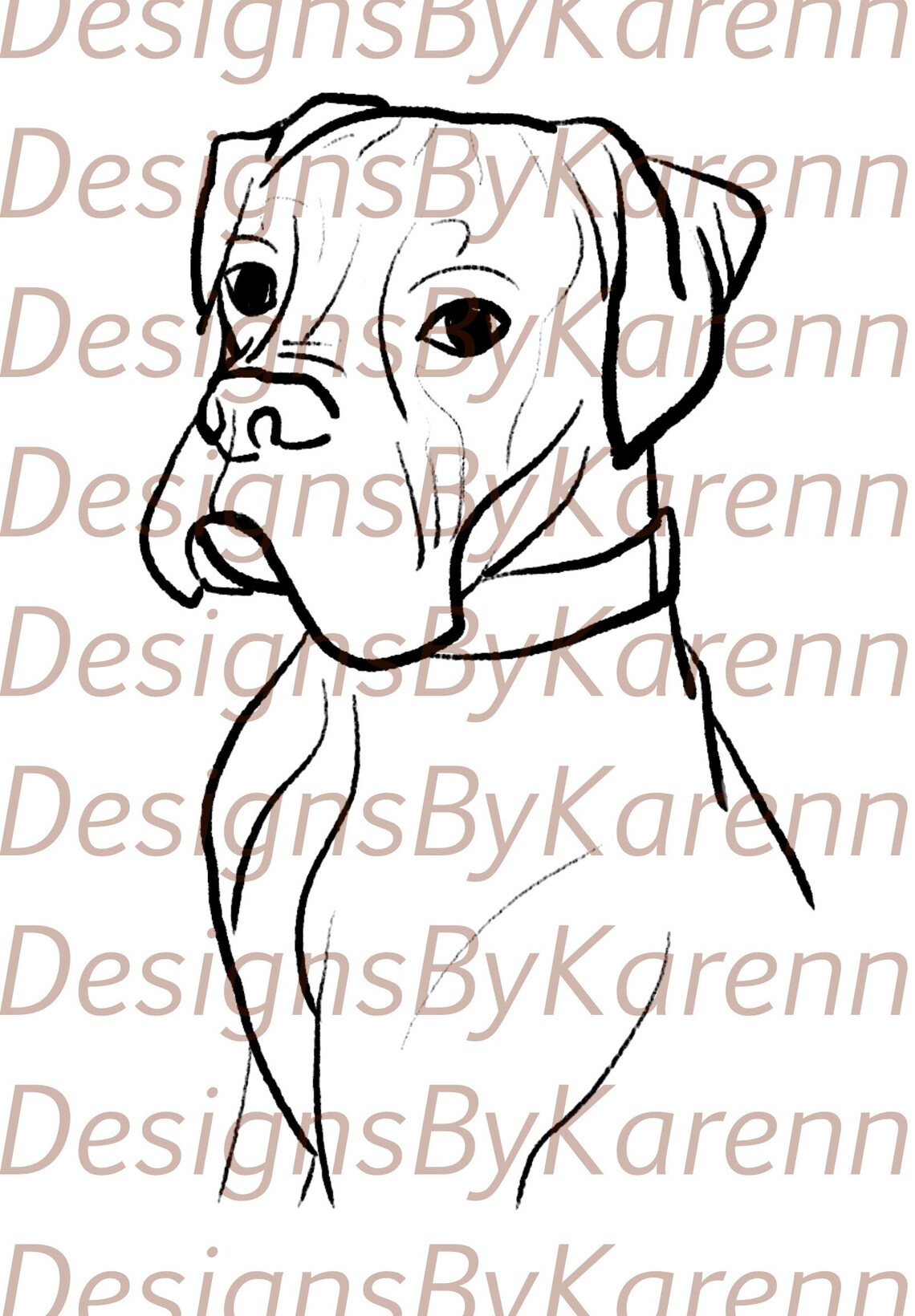 Boxer Dog Digital File - Etsy