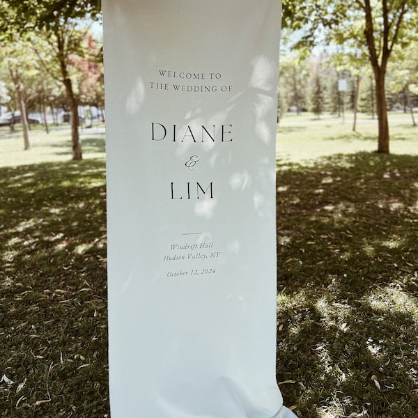 Linen Custom Wedding Sign - Etsy