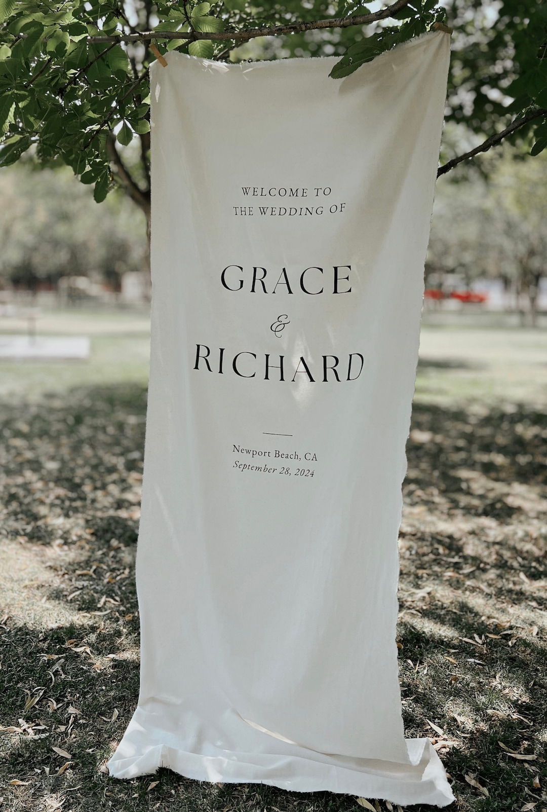 Fabric Wedding Welcome Sign, Personalised Wedding Welcome Sign, Fabric ...