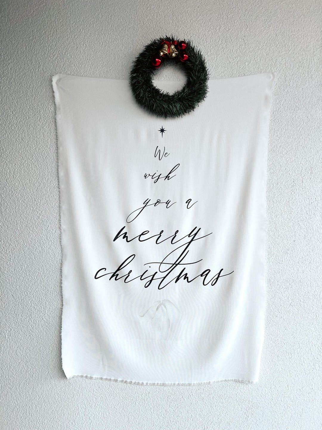 Fabric Christmas Sign, Christmas Decor, Merry Christmas Sign, Linen ...