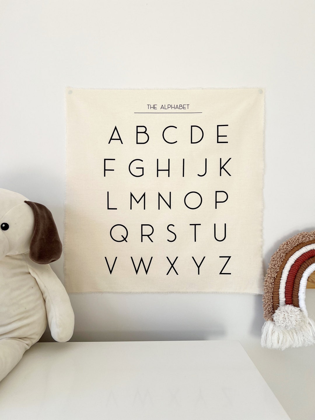 ABC Sign, Alphabet Learning Chart, Fabric Decor, Classroom Decor ...