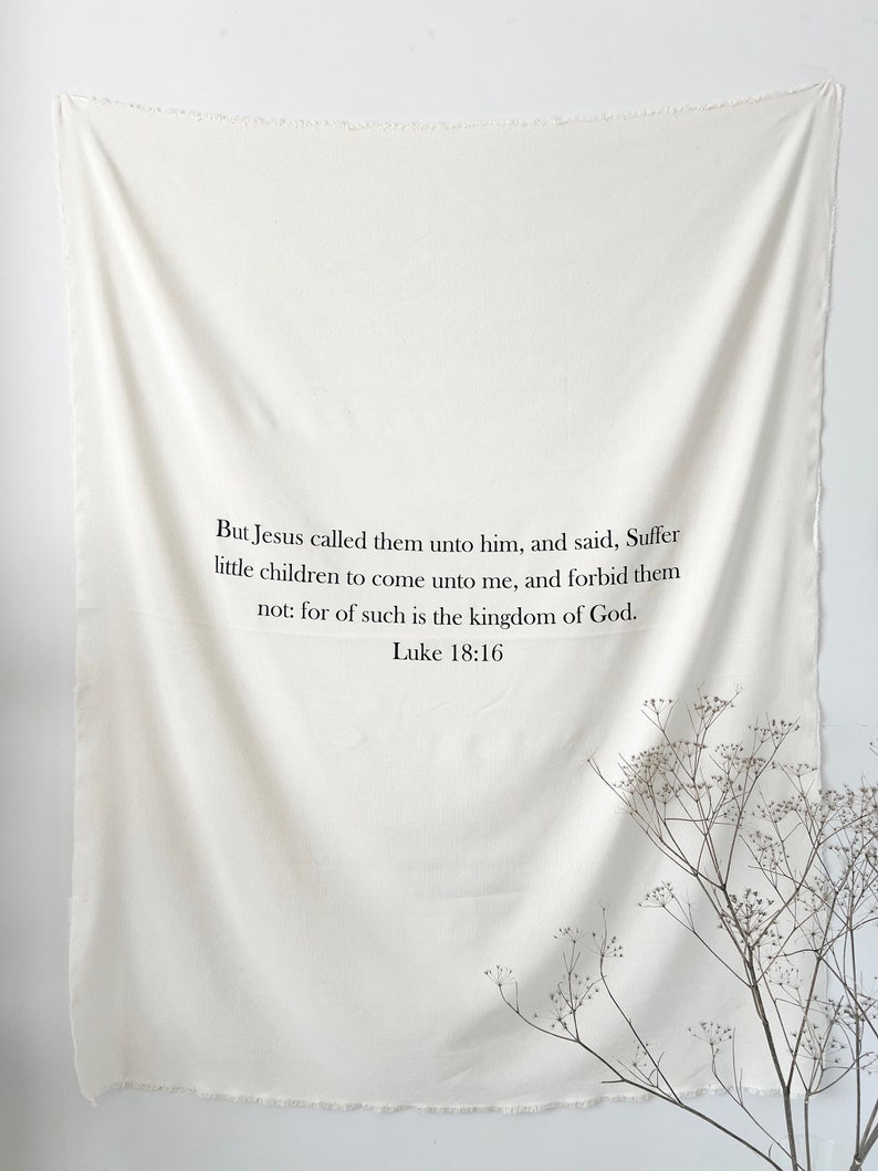 Cotton Bible Banner, Custom Bible Banner, Fabric Sign, Personalised ...