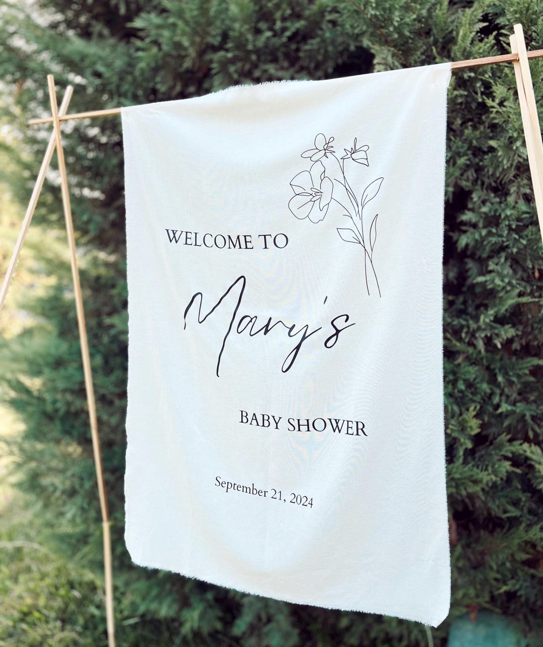 Fabric Baby Shower Sign, Custom Baby Shower Sign, Hello Baby Sign, Baby ...