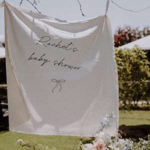 Baby Shower Welcome Sign, Fabric Baby Shower Sign, Custom Baby Shower ...