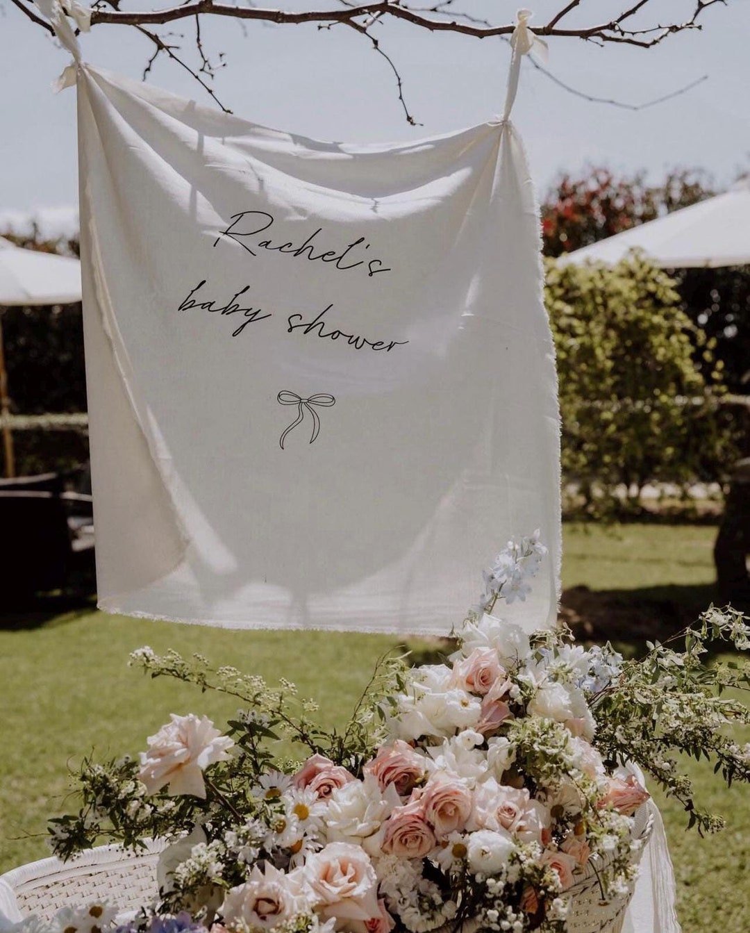 Fabric Baby Shower Sign, Baby Shower Welcome Sign, Custom Baby Shower ...