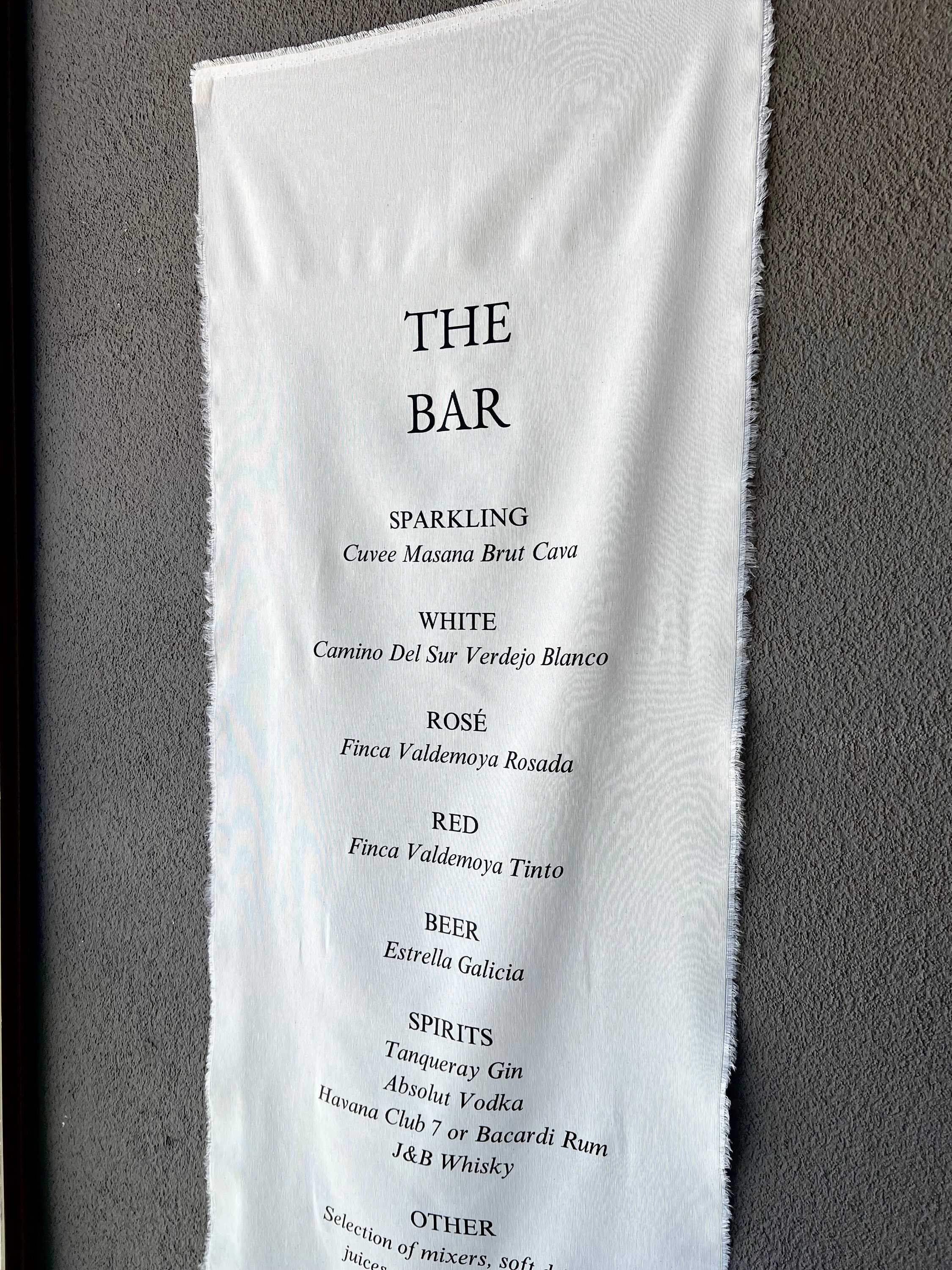 Fabric Bar Sign, Wedding Bar Menu, Custom Linen Bar Sign, Bar Sign ...