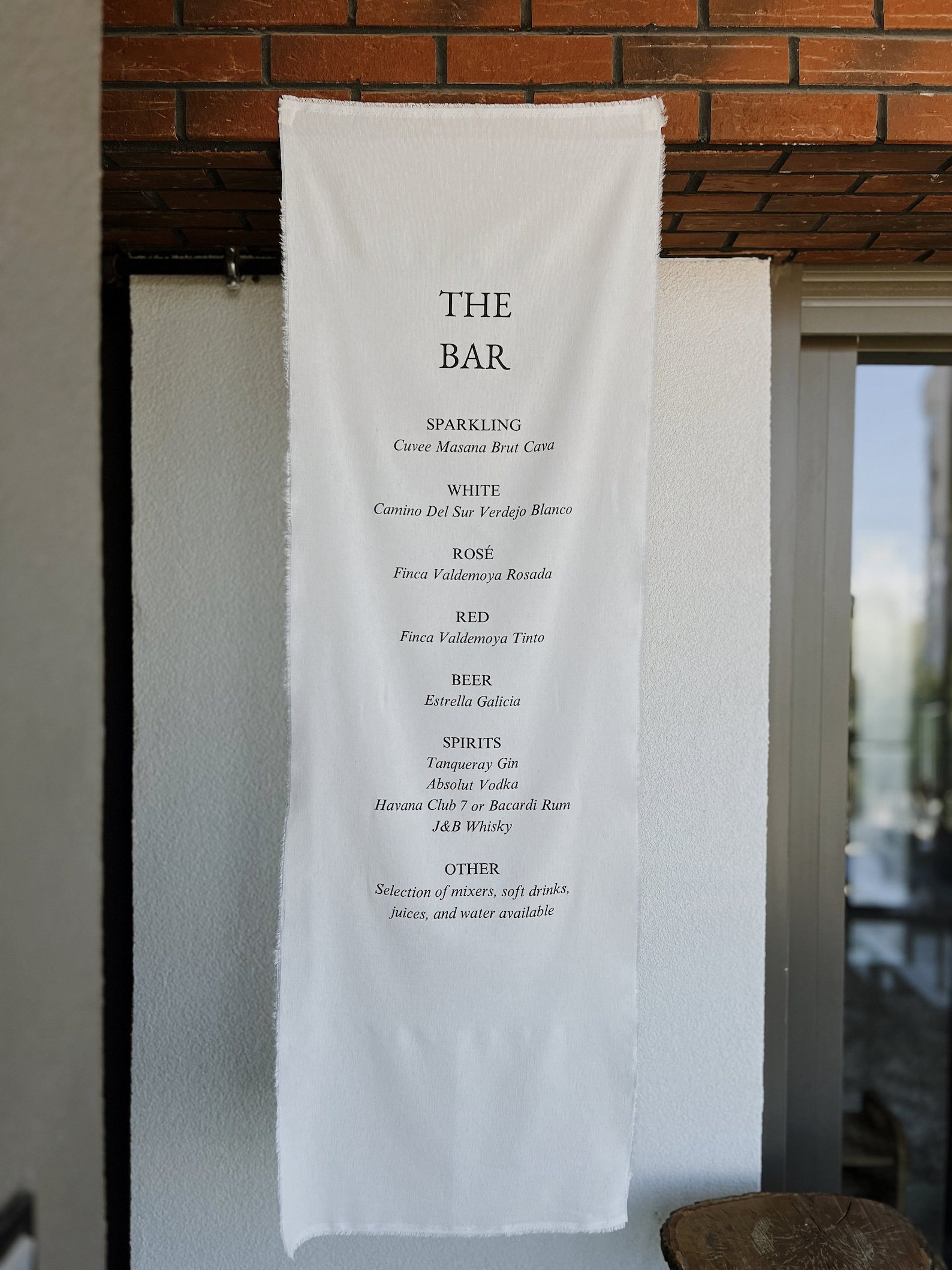 Fabric Bar Sign, Wedding Bar Menu, Custom Linen Bar Sign, Bar Sign ...