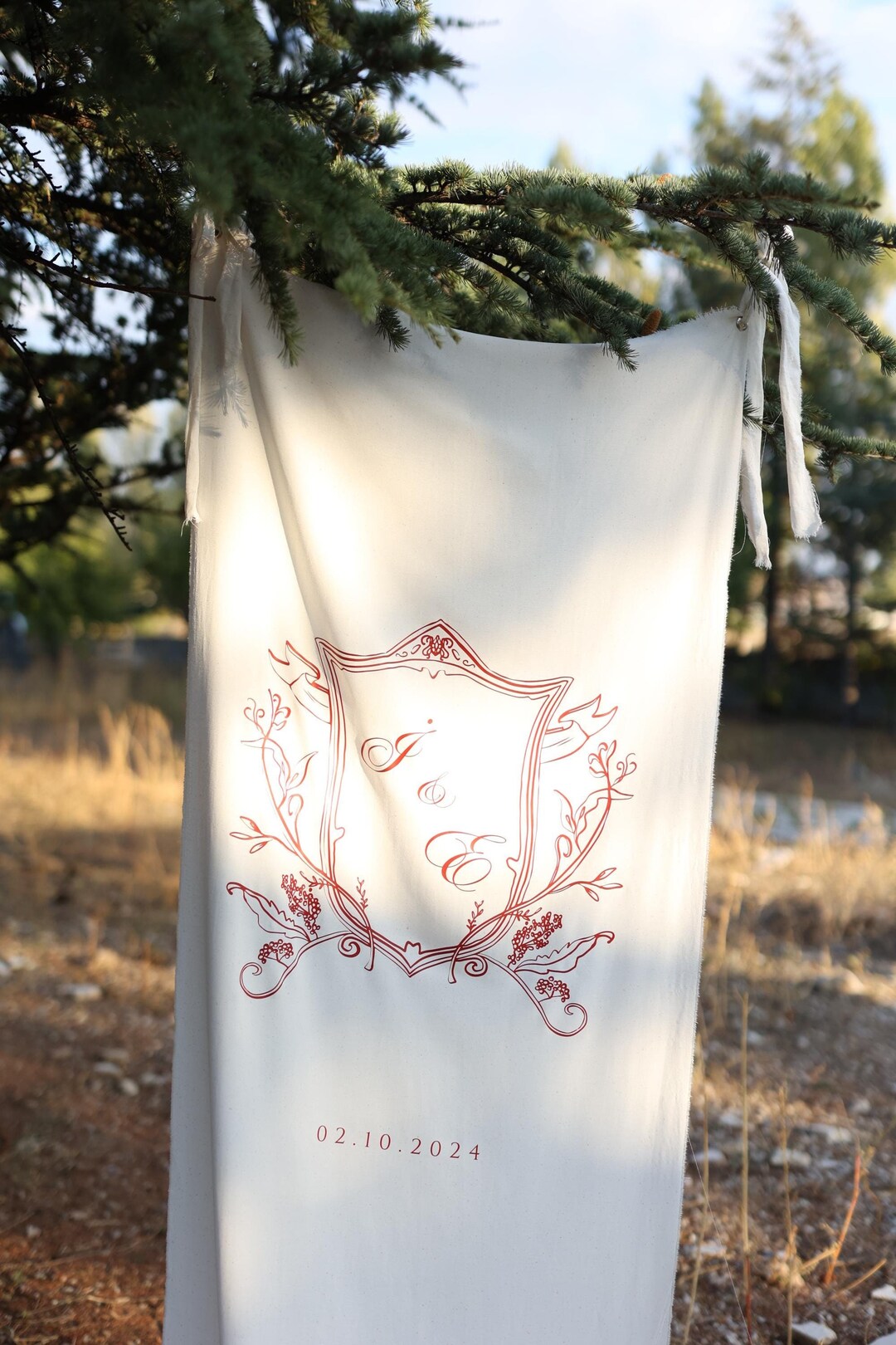 Royal Wedding Sign, Classic Elegant Banner, Wedding Logo, Fabric ...