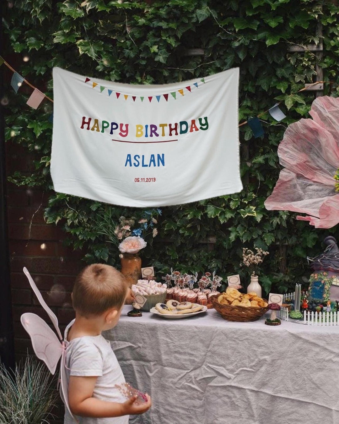 Personalised Birthday Name Flag, Birthday Banner, Custom Birthday ...