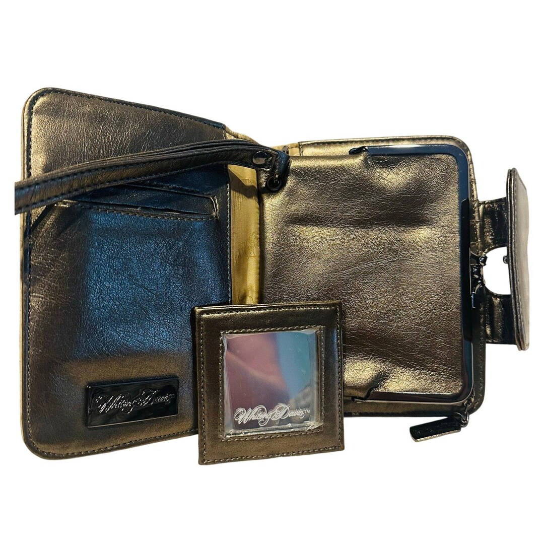 Whiting and Davis Gold Mesh Wallet Evening Wristlet Pockets 50s 60s ...