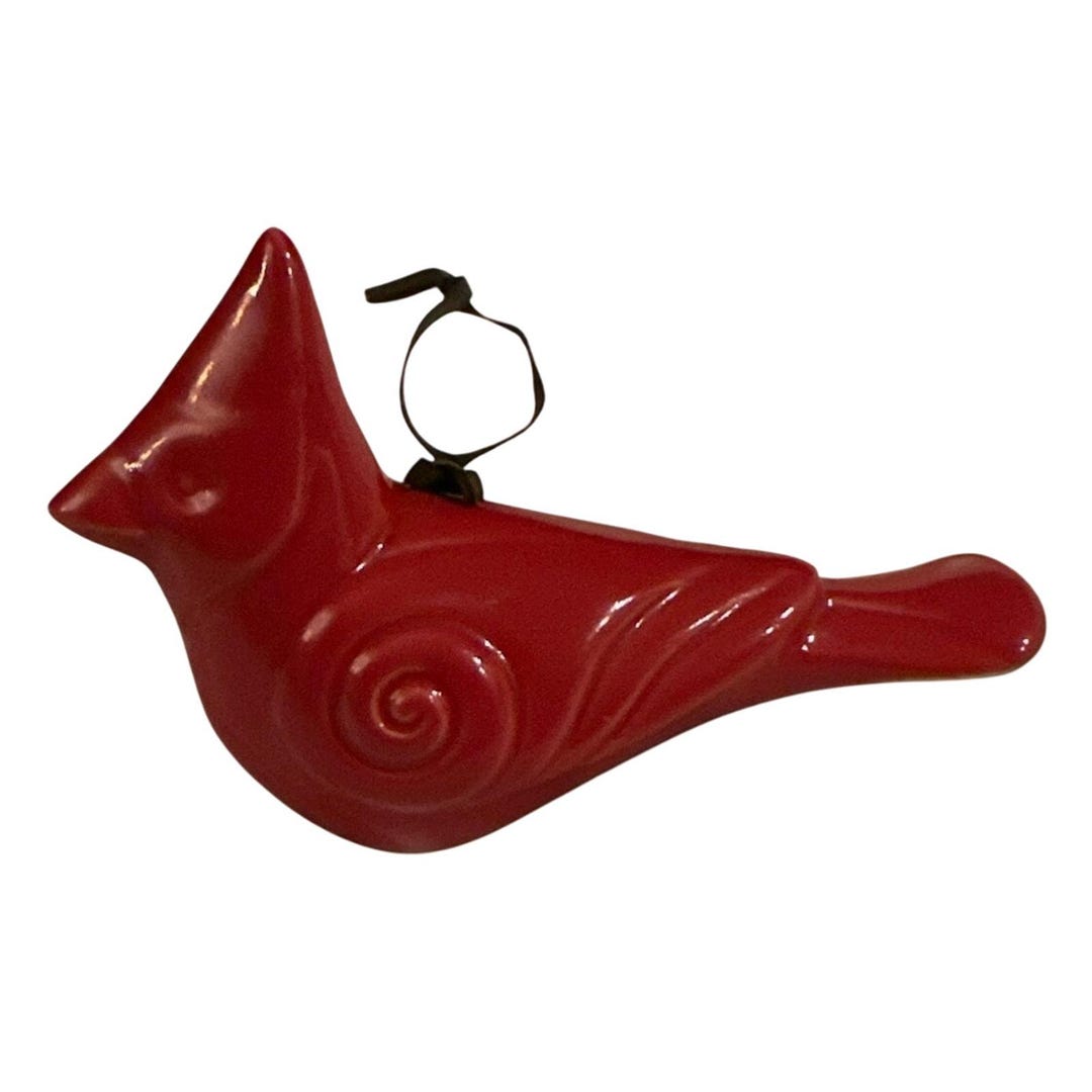 Vintage Rookwood Pottery Cardinal Rosie Paperweight Red Ceramic Bird ...