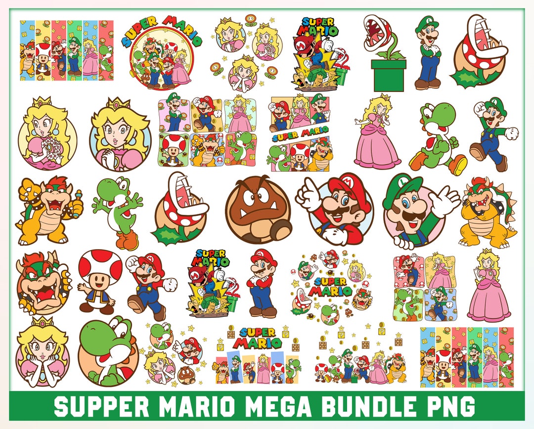 Super Mario PNG Bundle, Super Mario Bundle, Super Mario Transparent PNG, Mario and Luigi, Mario ...