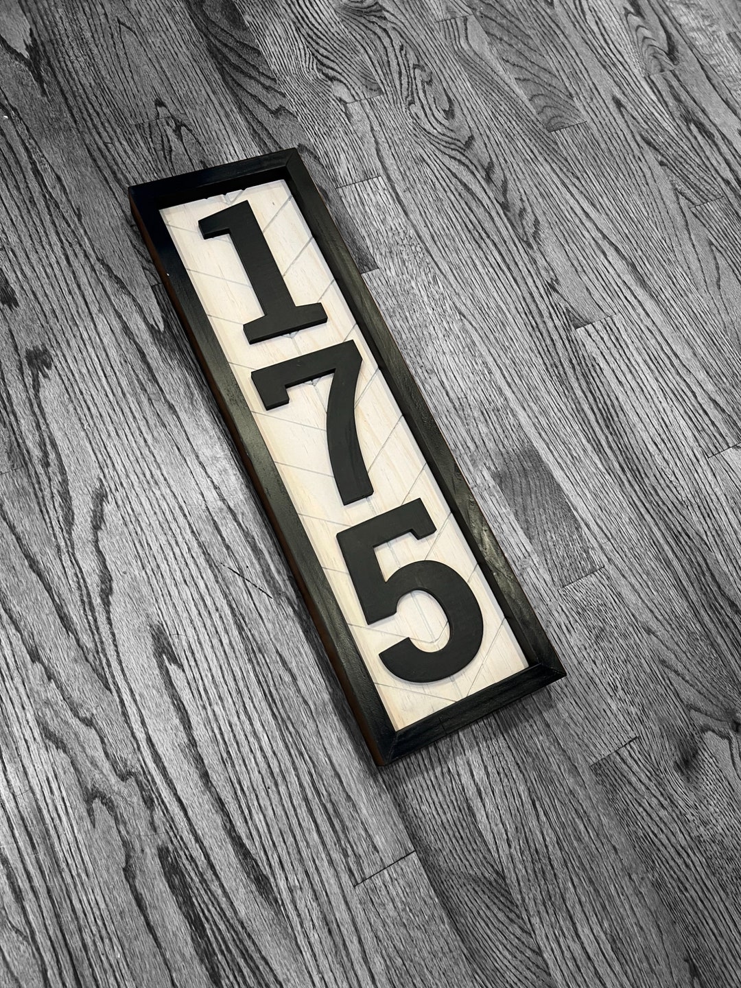 Chevron Farmhouse Custom Address Sign Handmade Framed Home Wood Sign ...