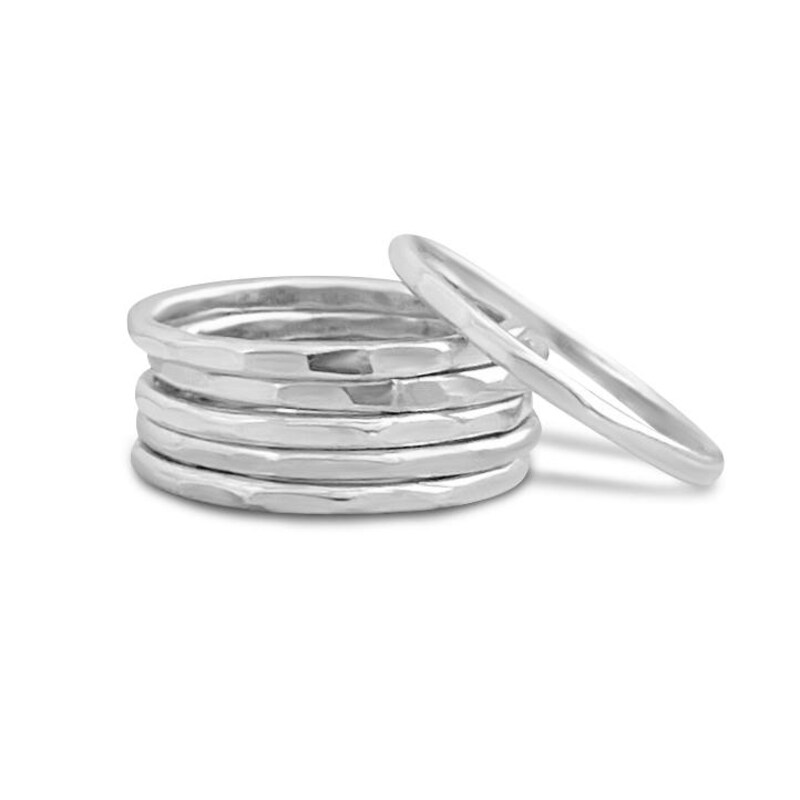 Silver Ring Stack - Etsy