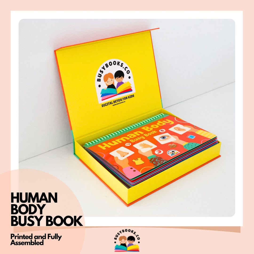 Human Body Busy Book Preschool Worksheets Homeschool Resources Anatomy ...