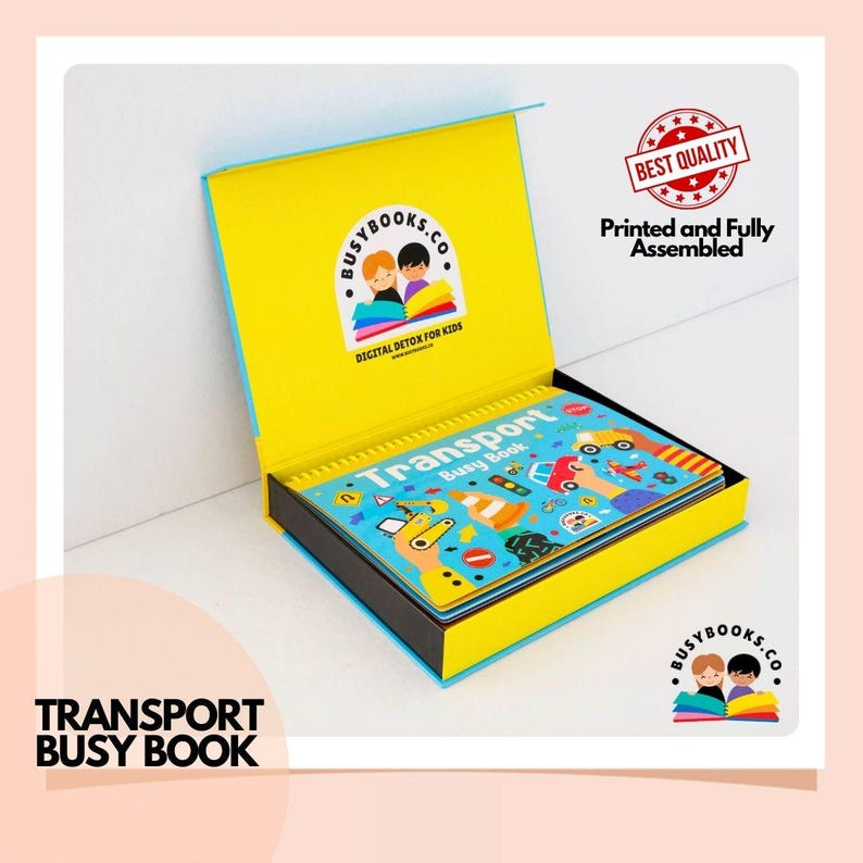 Transport Busy Book Printed and Assembled Preschool Activities ...