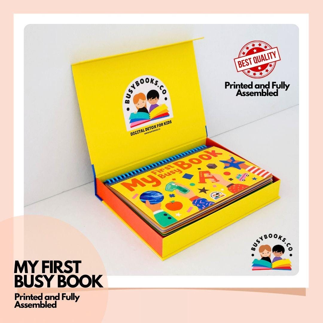 My First Busy Book Assembled Printed Preschool Activities Homeschool ...