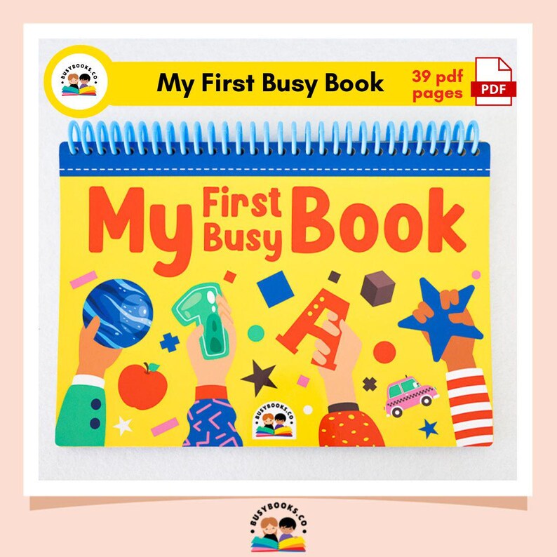 My First Busy Book Printable Preschool Toddler Activities Homeschool ...