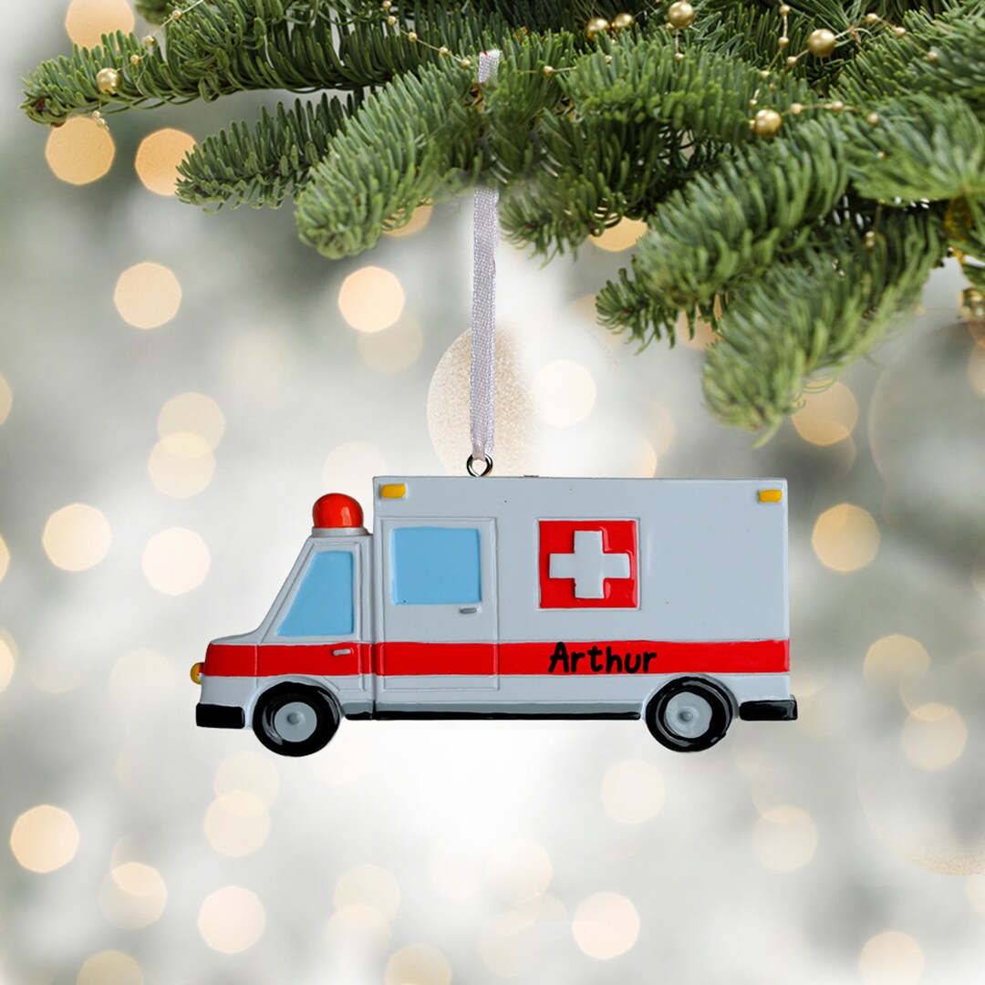 2025 Personalized Ambulance Ornament-paramedic Christmas Ornament ...