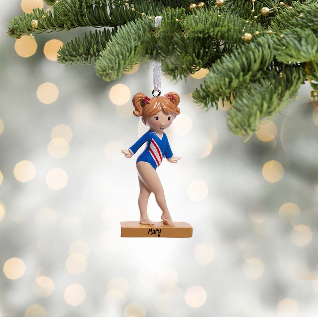 Personalized Gymnast Ornament – Custom Girl Gymnastics Christmas ...