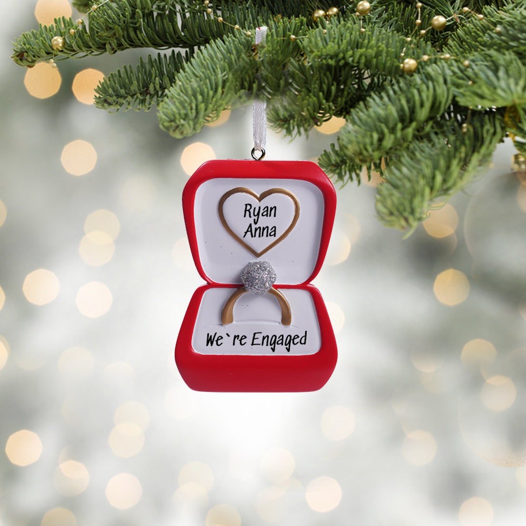 2024 Personalized Wedding Ring Ornament-couple Christmas Ornament ...