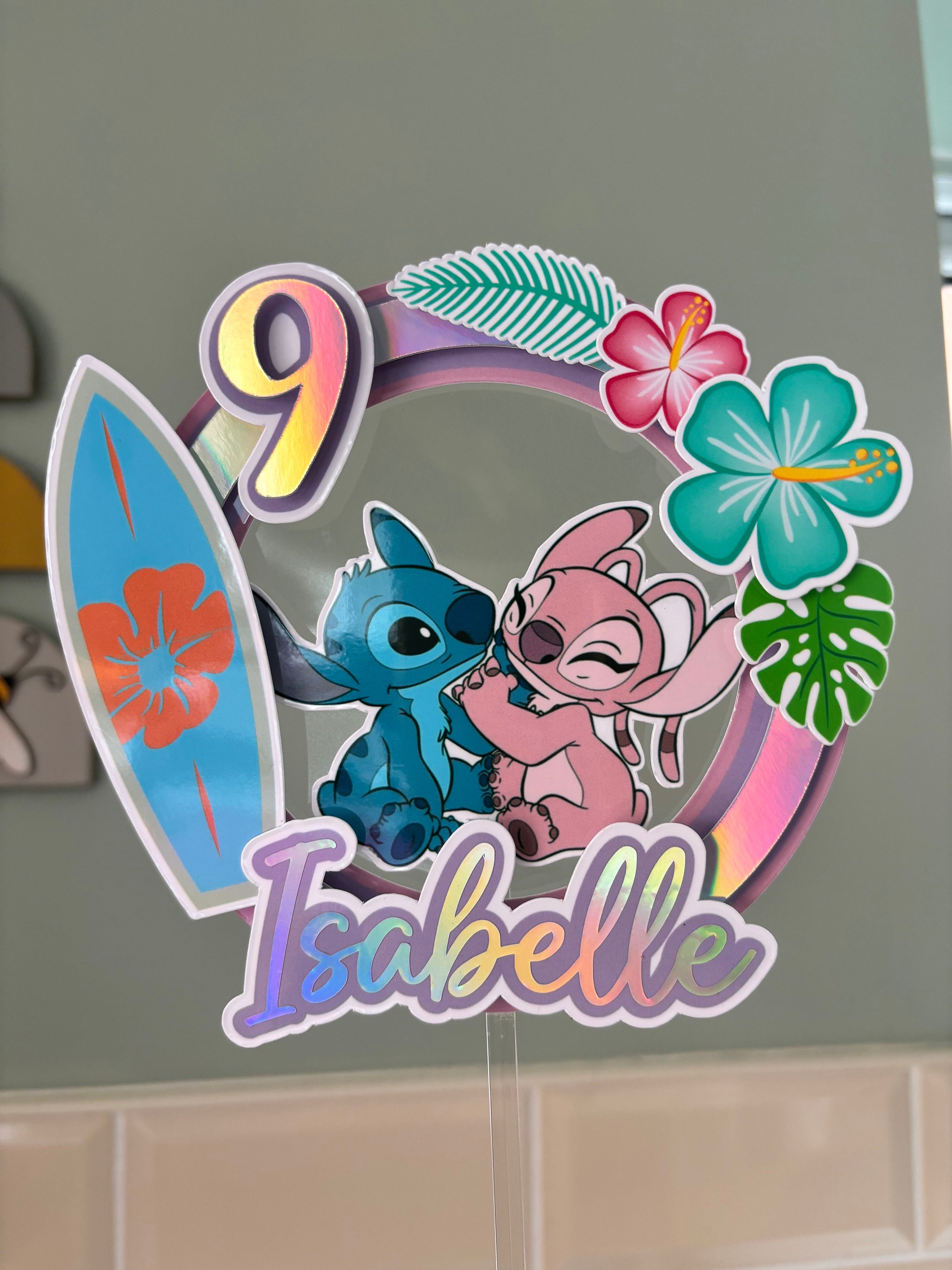 Personalised Stitch Themed Cake Topper - Etsy
