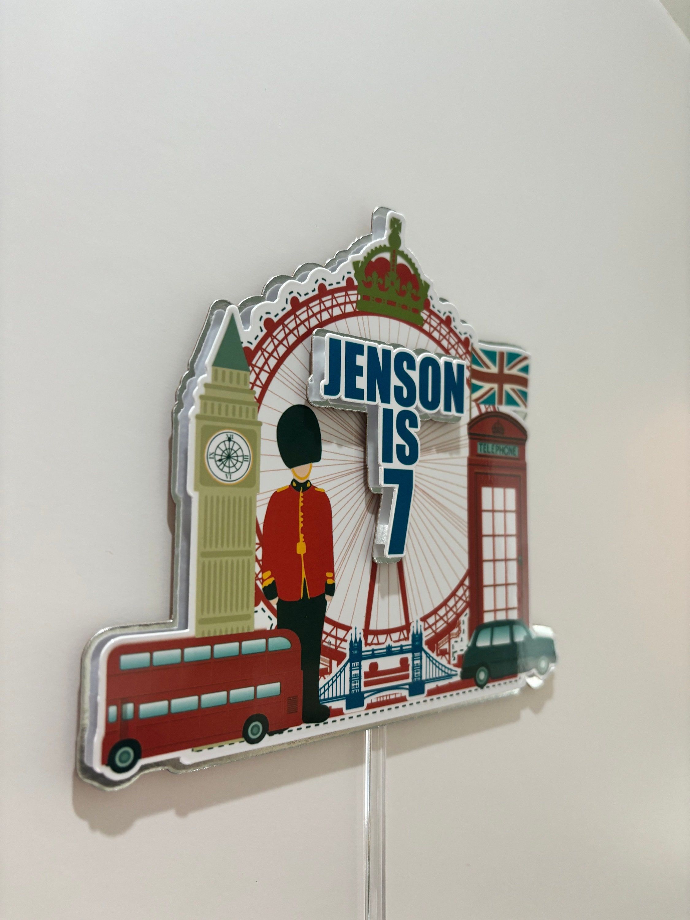 Personalised London Themed Cake Topper - Etsy