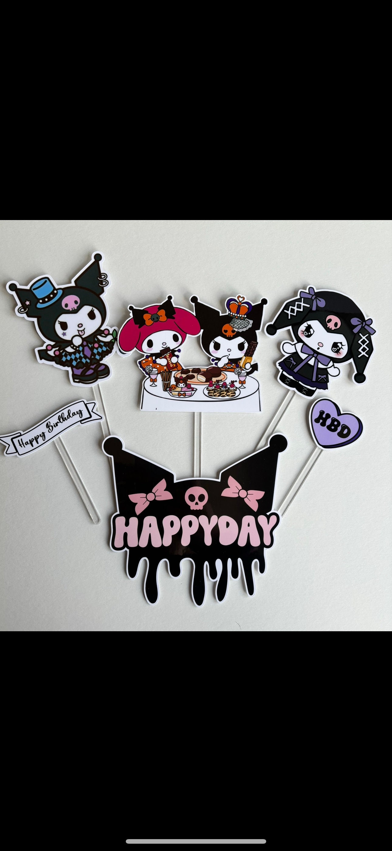 Kuromi Themed Cake Topper Set - Etsy