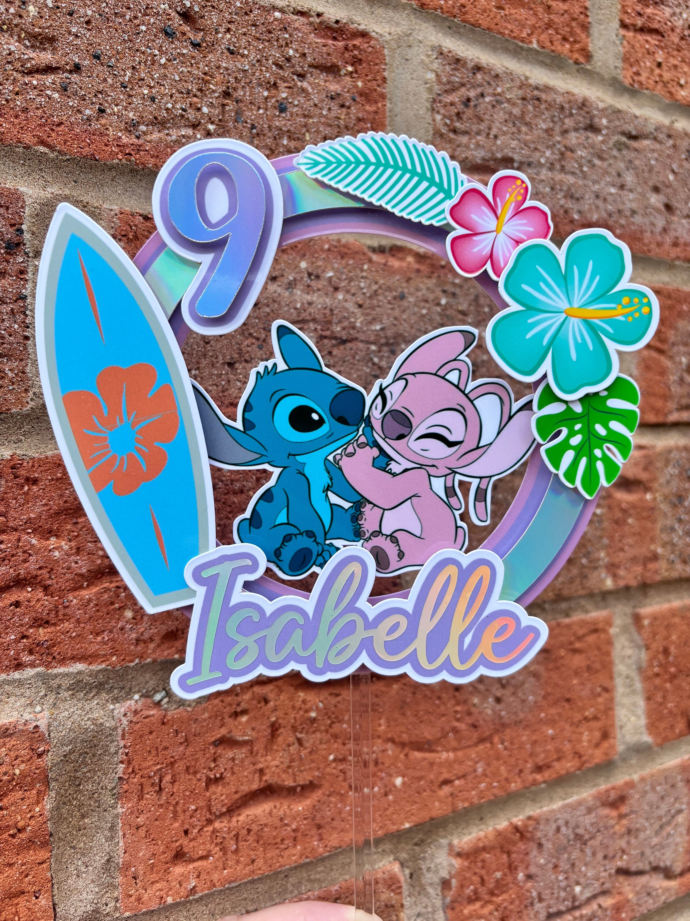 Personalised Stitch Themed Cake Topper - Etsy