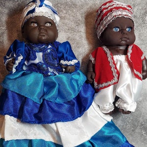 Ibeji Dolls Twins Jimagua Munecas Dressed Doll Sopera Bellis Ibeyis ...