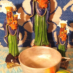 Ezili Danto Statue Erzulie Dantor Lwa Loa Figure 8" 12" & 18" Santa ...