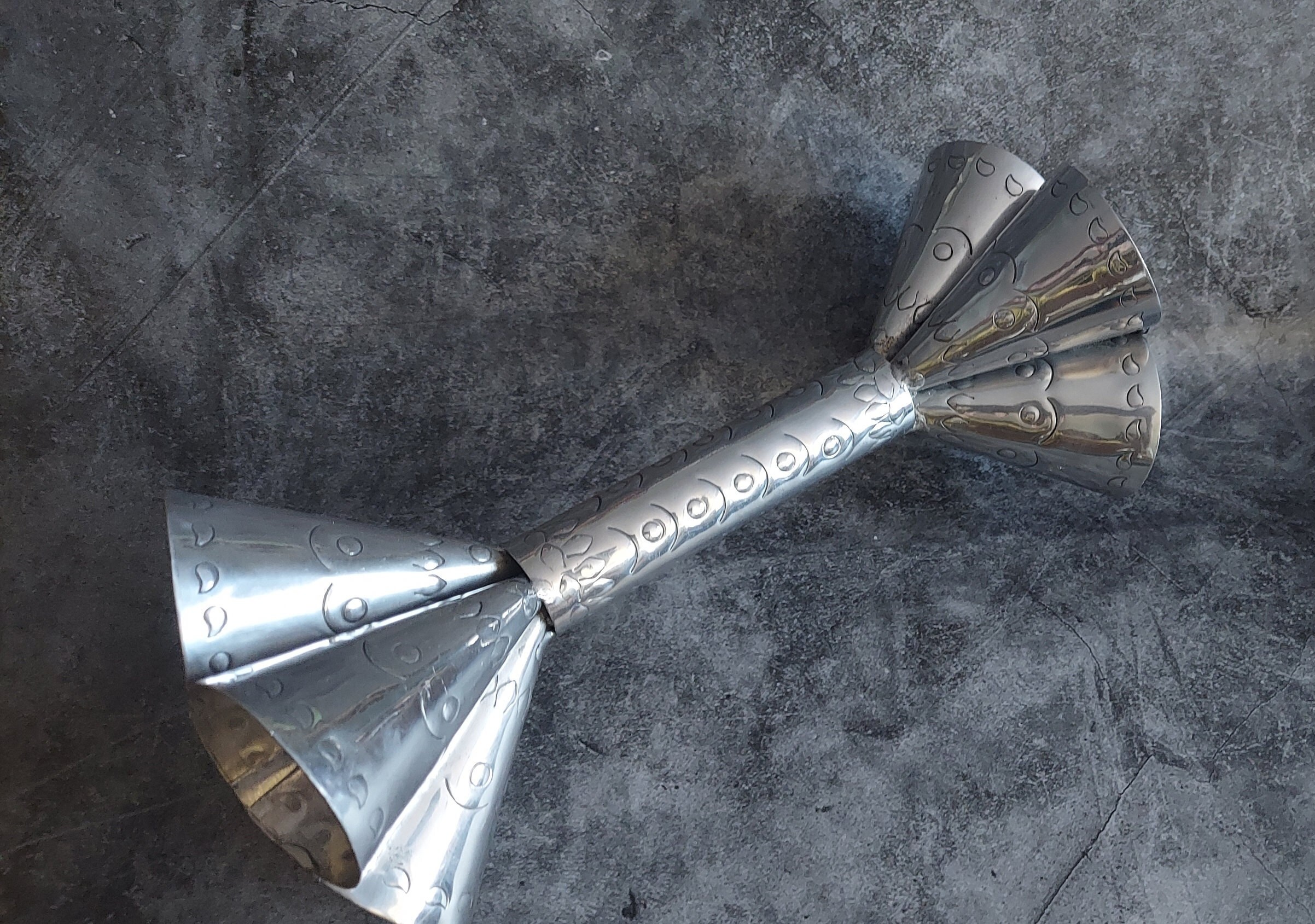 Silver Oduduwa 8 Bell Agogo for Oddua Orisha Funfun Santeria Yoruba ...