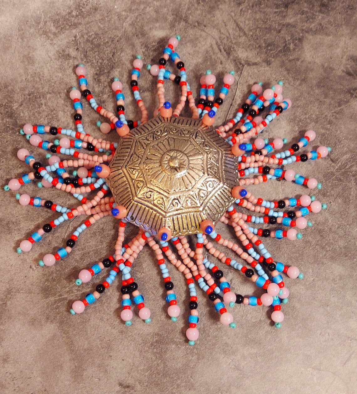 Orisha Oko Hand Beaded Tool Herramienta Santeria Lucumi Silver Metal ...