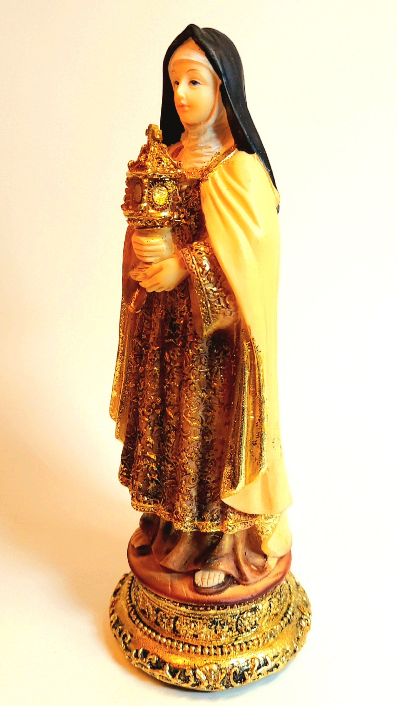 Saint Clara Clare Statue 6 Inches Santa Clara Espiritismo Miss - Etsy