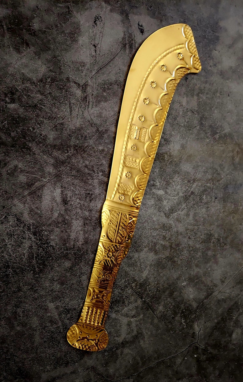 Oshun Brass Ada Logun Ede Yoruba Cutlass Oshun Brass Tool Osun Corona ...