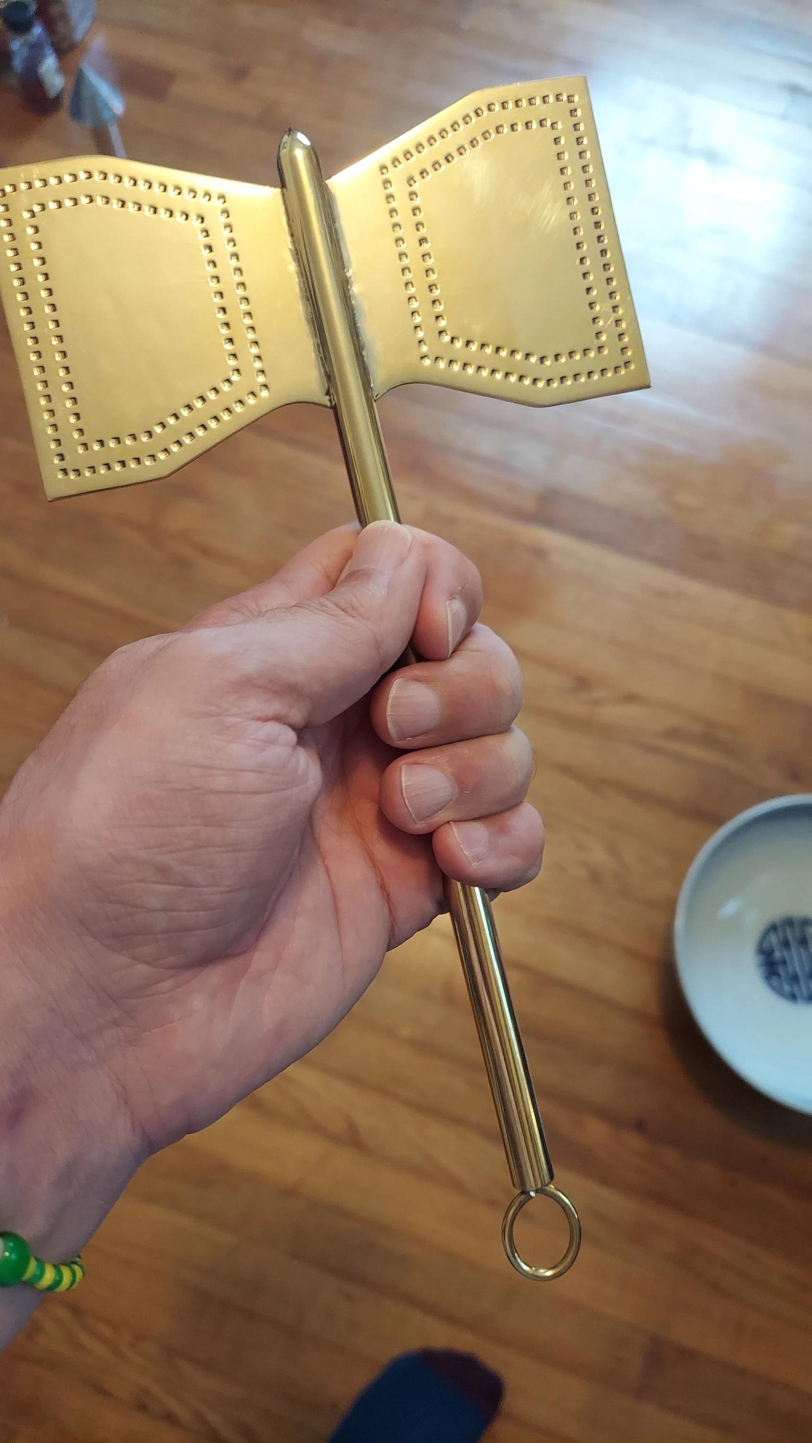 Brass AXE Oshe Shango Solid Bronze Sango Chango Hevioso Metal Axe for ...