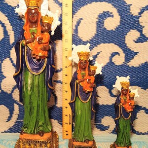 Ezili Danto Statue Erzulie Dantor Lwa Loa Figure 8" 12" & 18" Santa ...