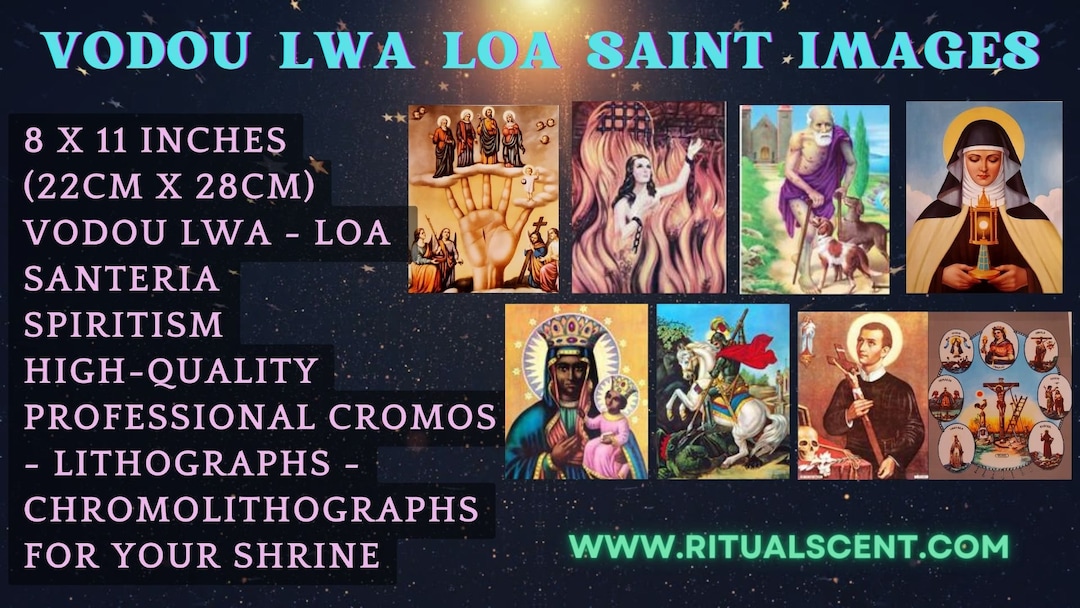 Saint Lwa Lithographs Lwa Loa Haitian Vodun Image Altar ...