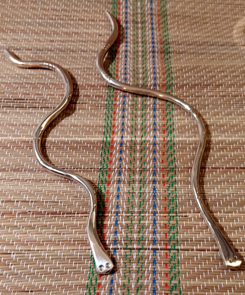 Pair of Brass Oshumare Snakes Statue for Rainbow Ores Dan - Etsy