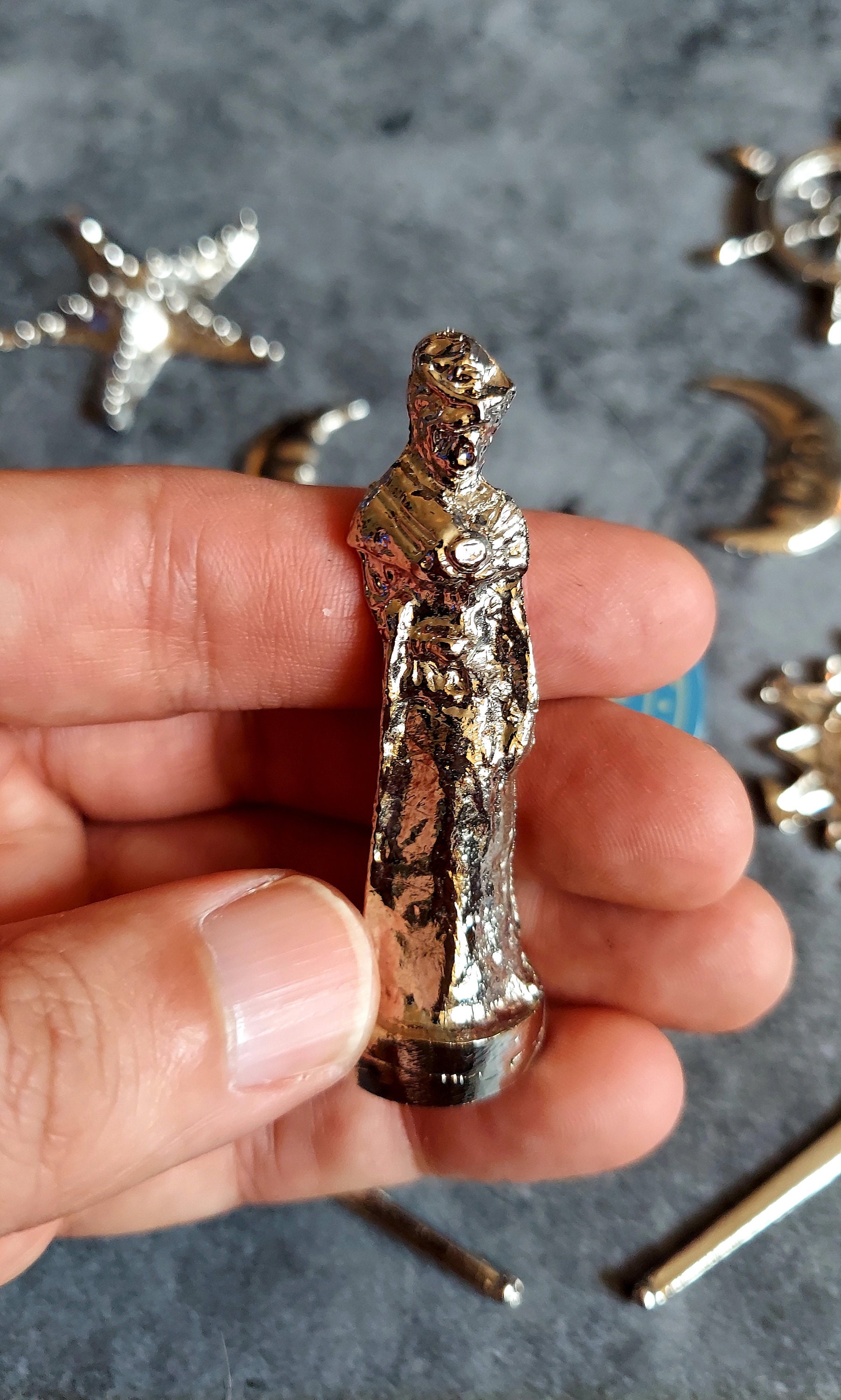 Yembo Silver Metal Orisha Tools Herramientas De Yembbo Yemowo Yemaya ...