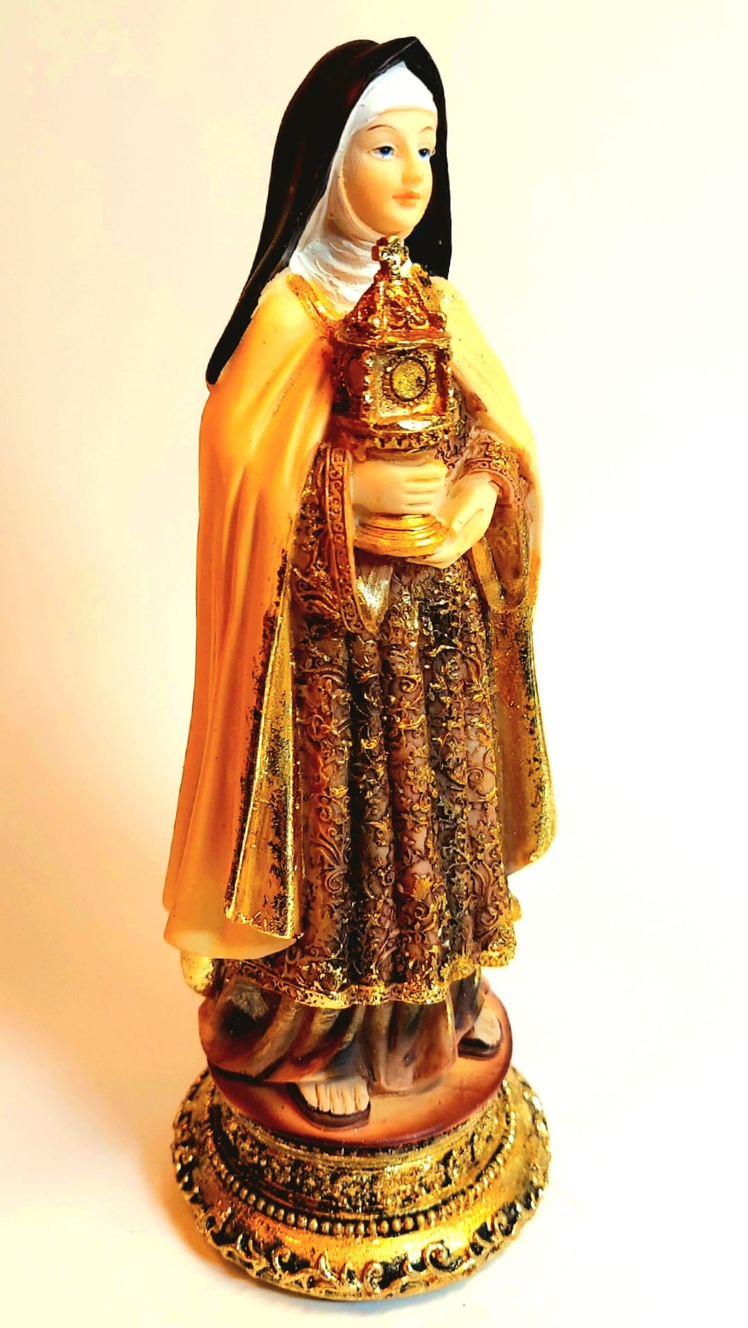 Saint Clara Clare Statue 6 Inches Santa Clara Espiritismo Miss Catholic ...