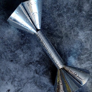 Silver Oduduwa 8 Bell Agogo for Oddua Orisha Funfun Santeria Yoruba ...