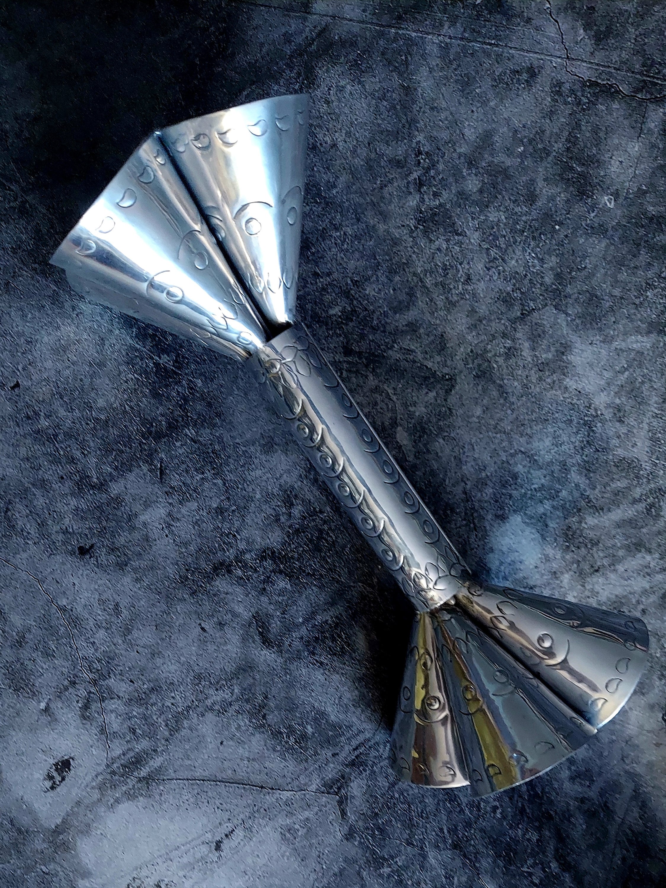 Silver Oduduwa 8 Bell Agogo for Oddua Orisha Funfun Santeria Yoruba ...