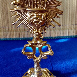 Monstrance Santisimo Bóveda Gold Standing Crucifix Spiritism, Misa ...