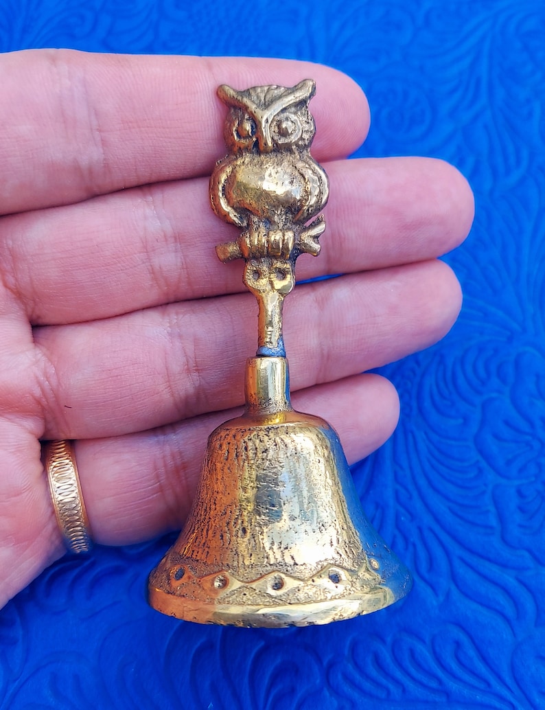 Brass Owl Bell - Small for Orishas Yewa, Oba, Obba, Oya, Oshun Lucumi ...
