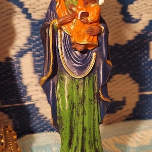 Ezili Danto Statue Erzulie Dantor Lwa Loa Figure 8" 12" & 18" Santa ...