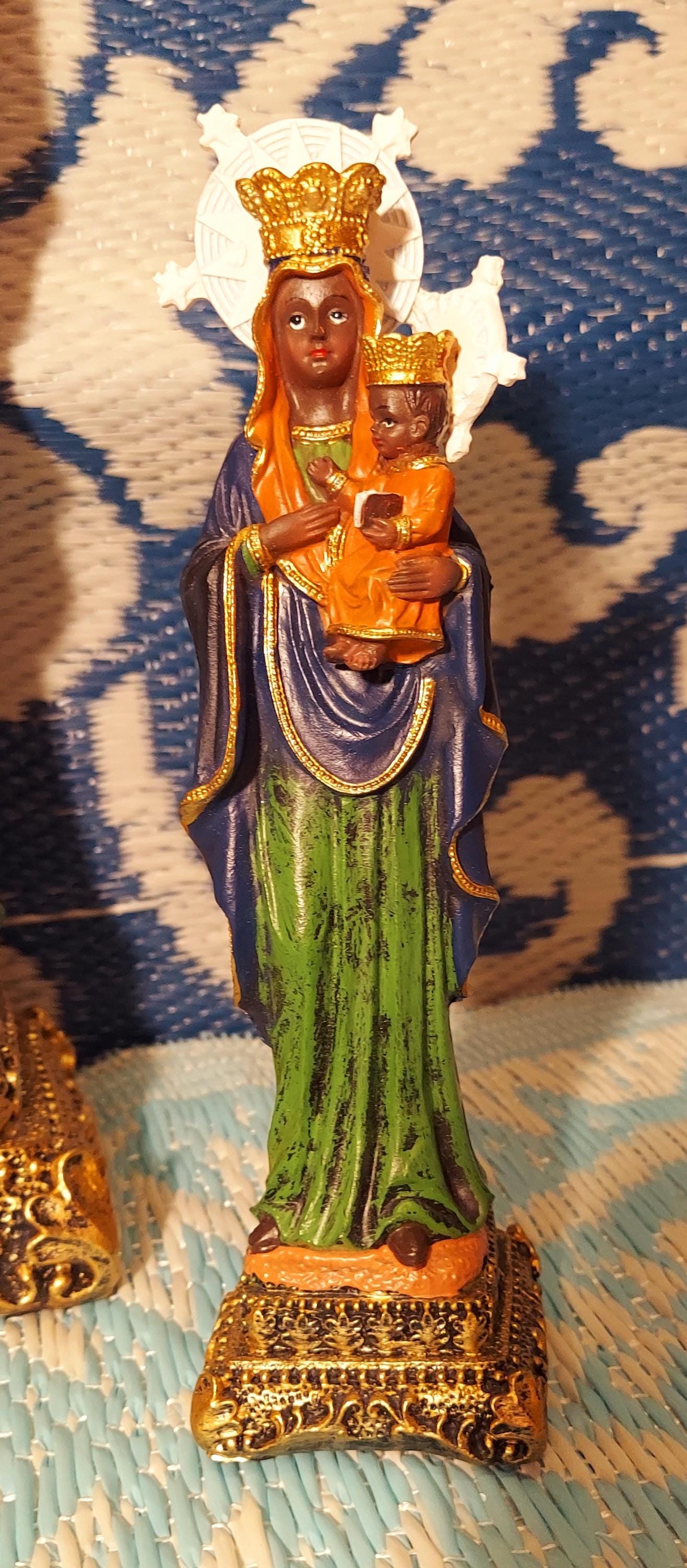 Ezili Danto Statue Erzulie Dantor Lwa Loa Figure 8" 12" & 18" Santa ...