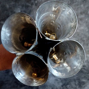 Silver Oduduwa 8 Bell Agogo for Oddua Orisha Funfun Santeria Yoruba ...