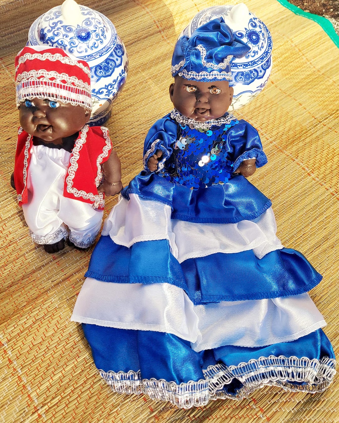 Ibeji Dolls Twins Jimagua Munecas Dressed Doll Sopera Bellis Ibeyis ...