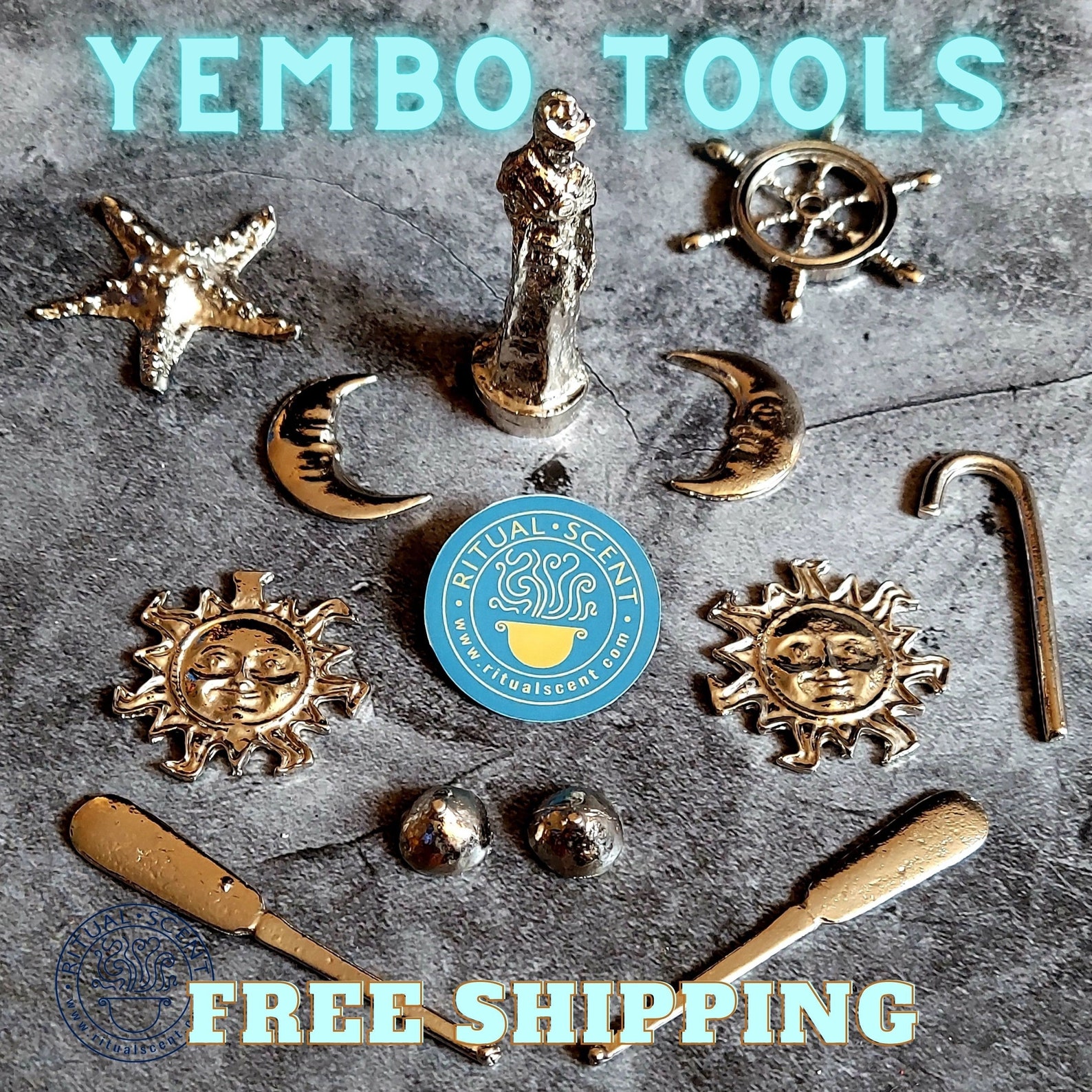 Ananagu Metal Orisha Tool Set Annanagume Olokun Olosa Iroko - Etsy